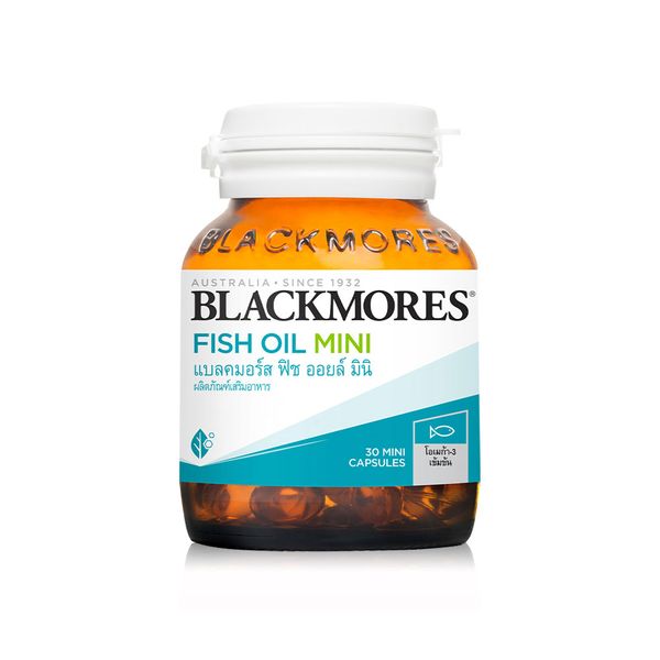 Blackmores Fish Oil Mini แบล็คมอร์ส น้ำมันปลา เม็ดเล็ก 330mg 30 แคปซูล