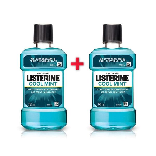 (POBS) Listerine Cool Mint Set ลิสเตอรีน น้ำยาบ้วนปาก คูลมินต์ แพ็คคู่ ...
