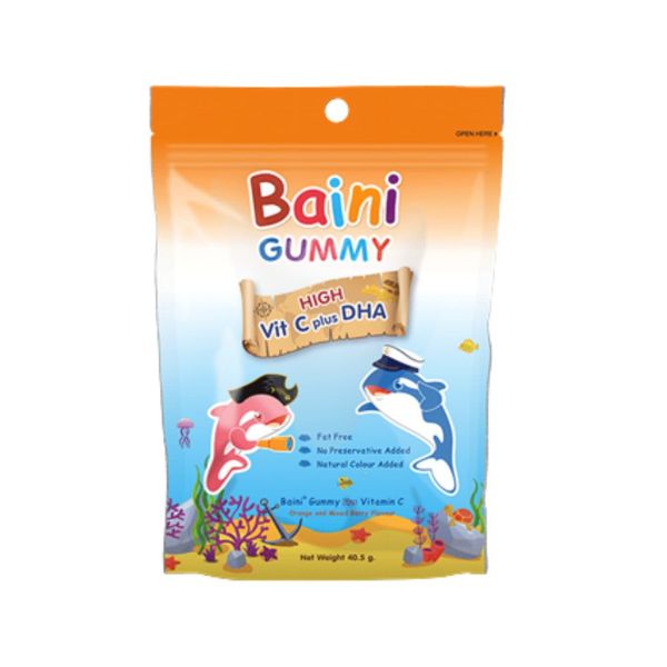 BAIN GUMMIES High vitamin C ส้ม-มิกซ์เบอร์รี่ .D