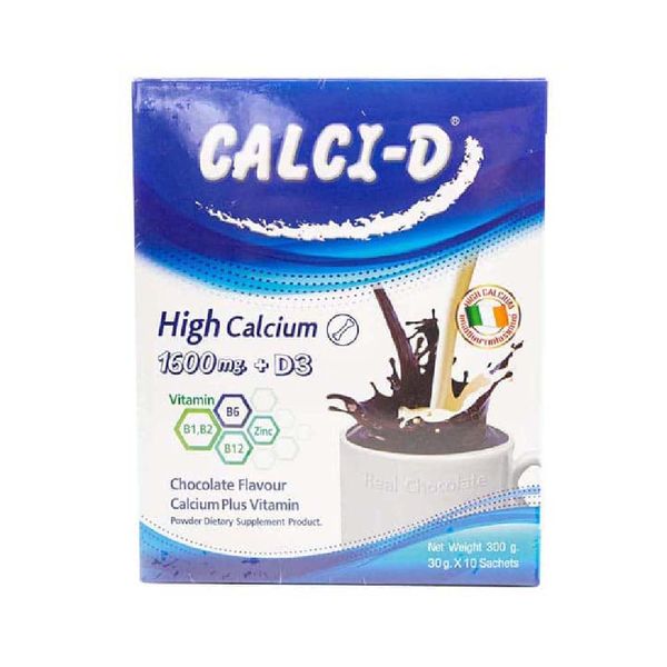 Calci-D High Calcium รสช็อคโกแลต 30 กรัม 10 ซอง