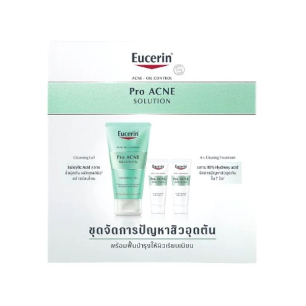 EUCERIN Pro Acne Solution Starter Kit Set ชุดจัดการปัญหาสิวอุดตัน ฟื้น ...