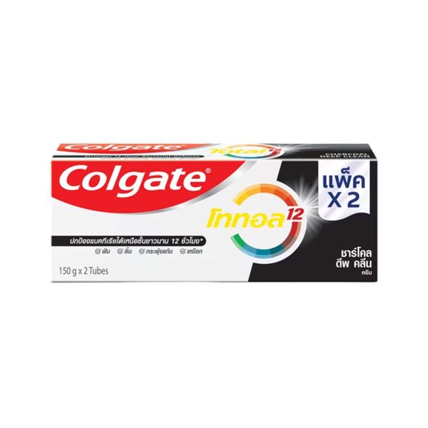 COLGATE Total Charcoal Deep Clean คอลเกตโททอล ชาร์โคล ดีพ คลีน แพ็คคู่ ...