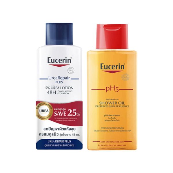 EUCERIN Urea Repair Plus 250ml + EUCERIN PH5 Shower Oil 200ml เซท ...
