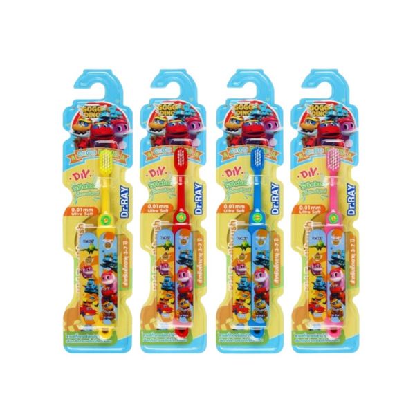 DR.RAY Gogo Dino Explorer Toothbrush D64 แปรงสีฟันสำหรับเด็ก อายุ 3-7 ...
