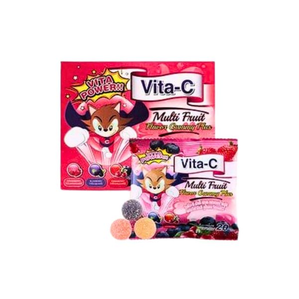 VITA-C Multi Fruit Flavors Gummy Plus เยลลี่กัมมี่ เสริมวิตามินซี (20g)