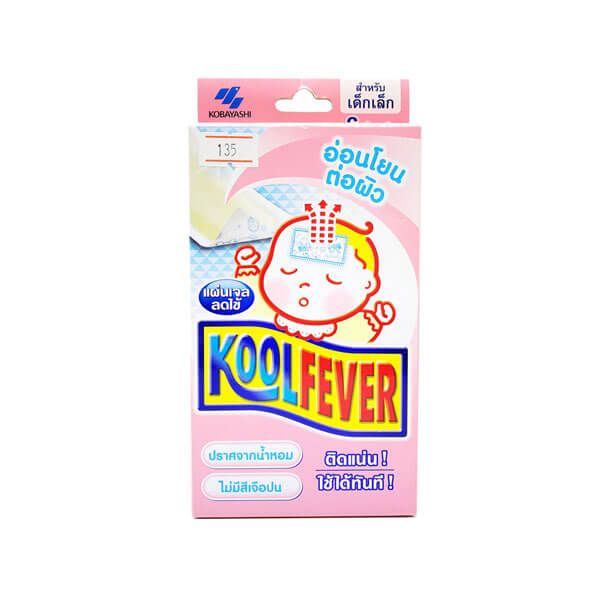 Kool Fever Baby แผ่นเจลลดไข้ 6 ชิ้น ต่อกล่อง