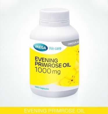 Mega Evening Primrose Oil น้ำมันอีฟนิ่งพริมโรส 1000mg. 100 แคปซูล