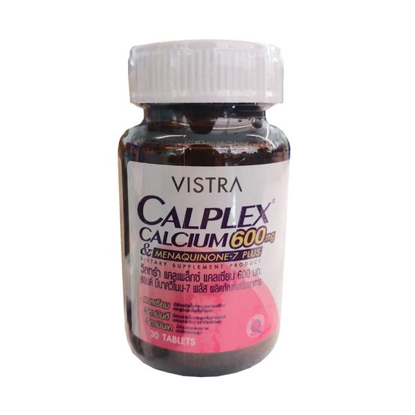 Vistra Calplex Calcium 600 mg & Menaquinone-7 Plus 30 เม็ด