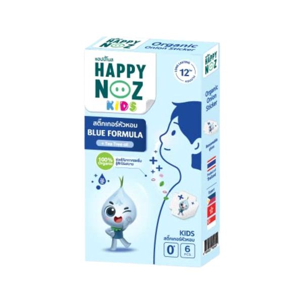HAPPY NOZ สติ๊กเกอร์หัวหอม Blue Formula (6 ชิ้น / กล่อง)