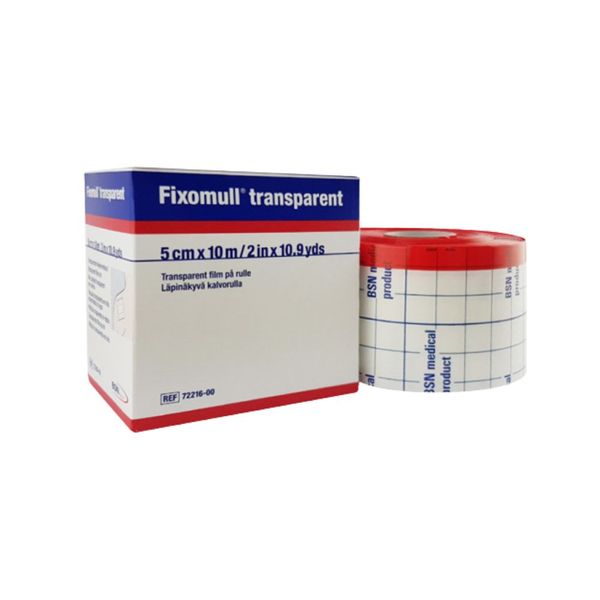 Fixomull Transparent แผ่นฟิล์มใสกันน้ำชนิดม้วน ขนาด 5cm x 10m