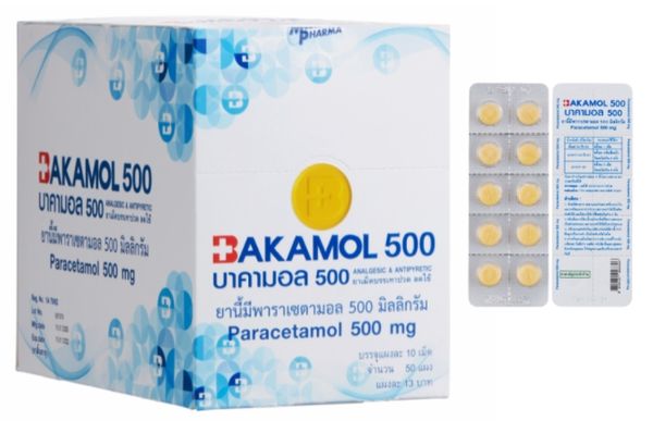 Bakamol บาคามอล พาราเซตามอล 500 มิลลิกรัม