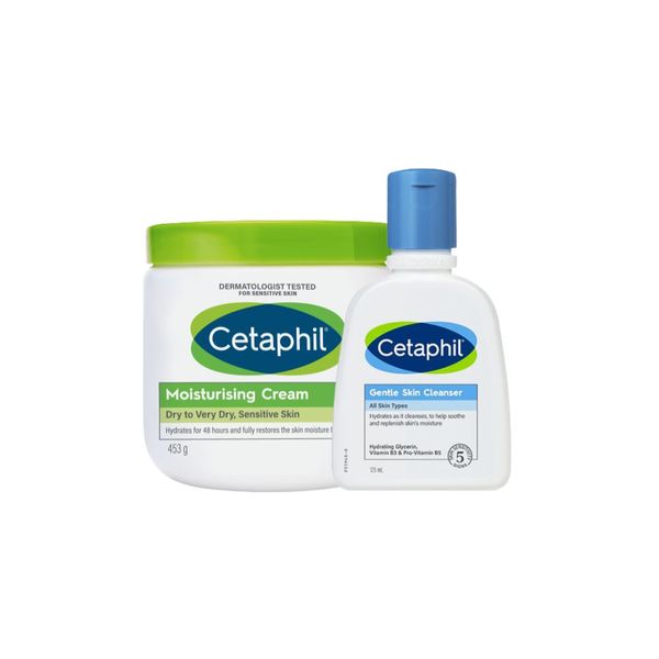 SET Cetaphil Moisturising Cream 453 g. + Cetaphil Gentle Skin Cleanser ...