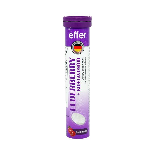 Effer Elderberry+Bioflavonoid กล่องละ 12 ชุด 20 เม็ด
