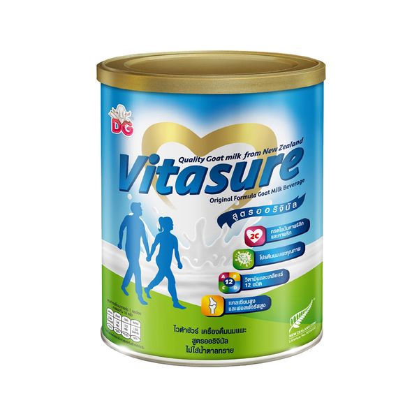 Vitasure ไวต้าชัวร์ เครื่องดื่มนมแพะ สูตรออริจินัล 400 กรัม