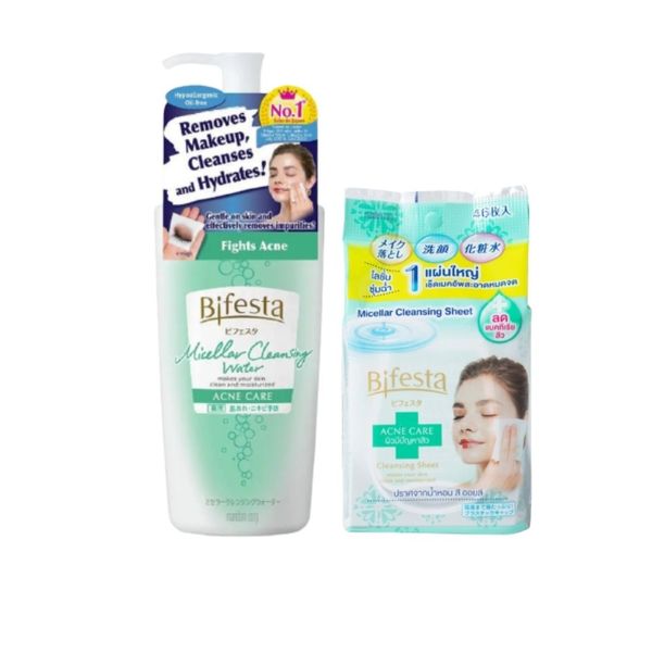 Bifesta Micellar Cleansing Water Acne Care 400ml [Free Micellar ...